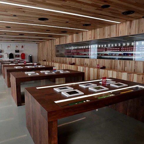 Mobile Phone Shop Custom Wood Veneer Display Furniture New Design Phone ...