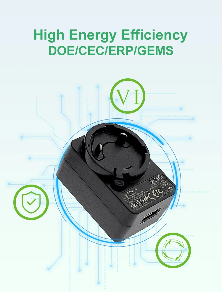 Interchangeable Ac Wall Mount Plug Micro Usb Adapter 5v 0.5a 1a 1.5a 2a ...