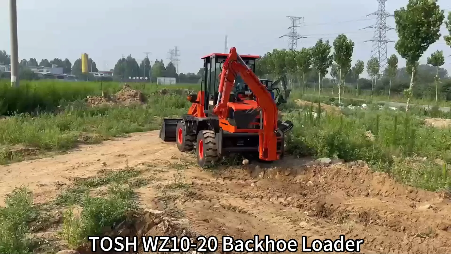 Tosh Backhoe Excavator Loader 4x4 China Made Wheel Backhoe Loader ...