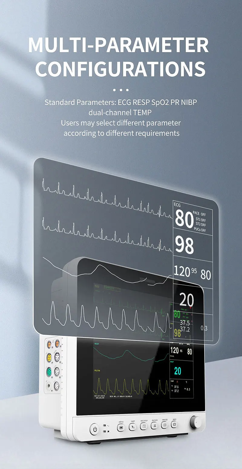 Contec Cms9100vet Multiparameter Veterinary Vital Signs Monitor Vet ...