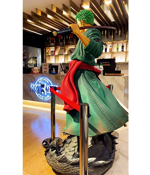 New Style One Piece Zoro Figure Resin Statue Luffy Real Size Anime ...