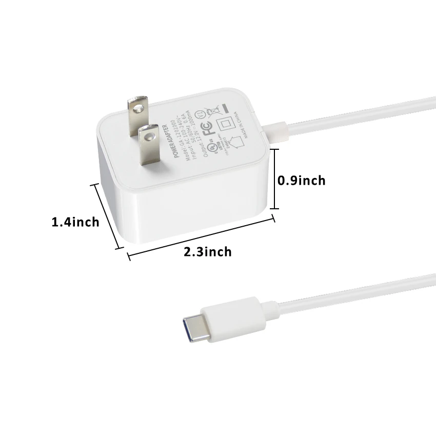 Usb-c 5v 2a Type C 12v 1a Usa Plug Usb C Power Adapter - Buy Us 2a Usb ...
