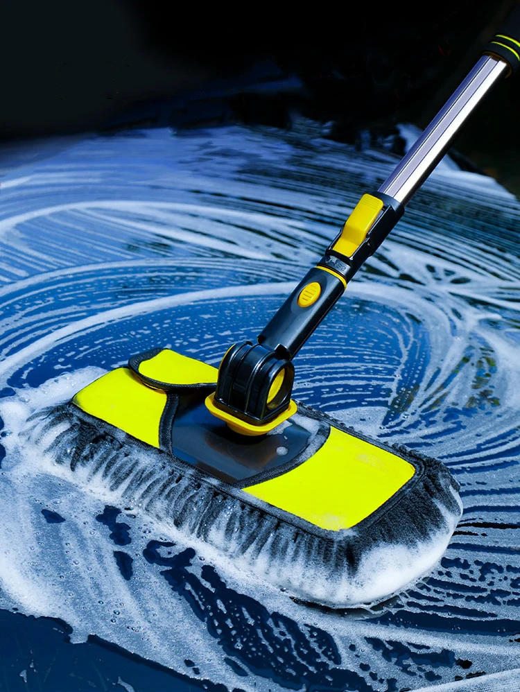 Chenille Microfiber Aluminum Alloy Long Handle Car Wash Brush Mop ...