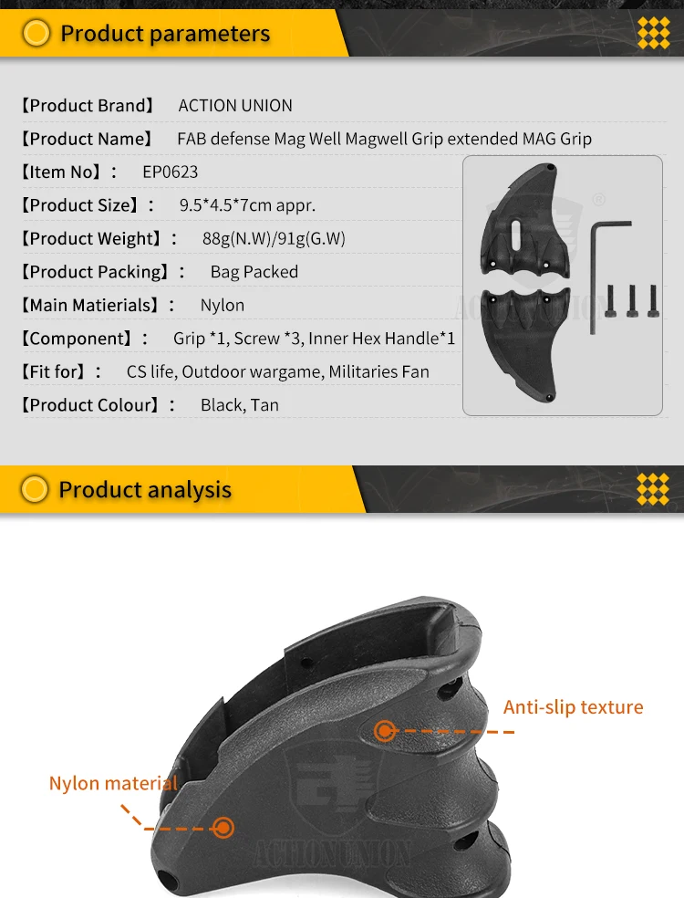 Action Union Tactical Mwg Magazine Well Bracket Tactical Mag Well ...