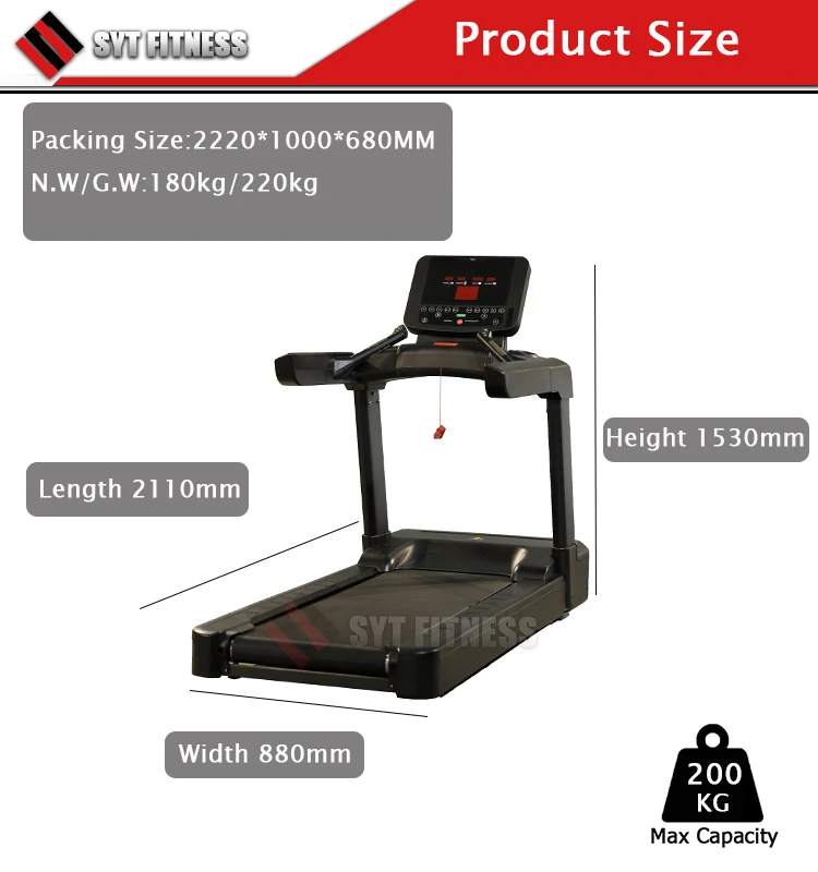Commercial Electric Treadmill for Cardio Training | Syt Gym Equipment ...