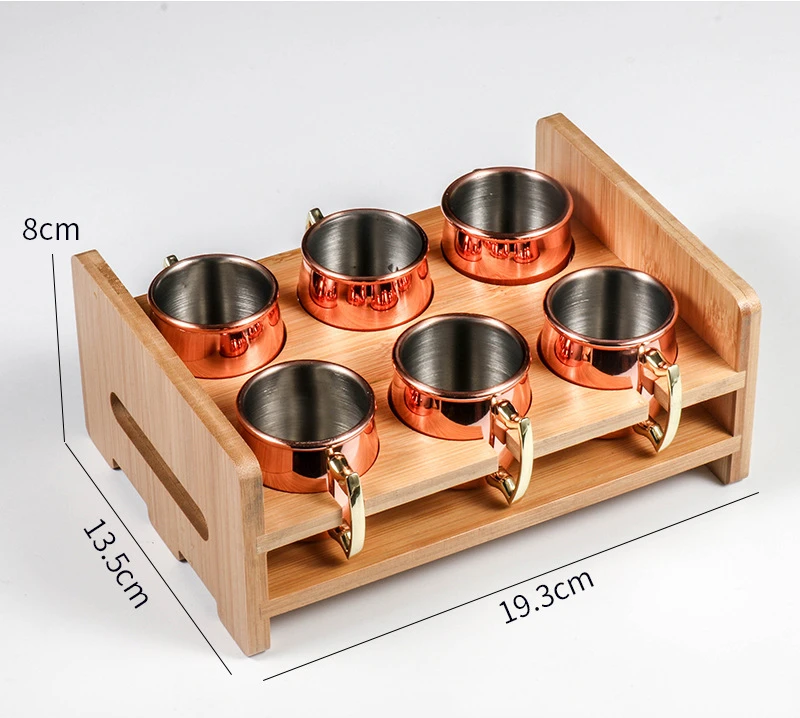 Mini Moscow Mule Mugs 2 oz Cocktail Solid Copper Cup Stainless Steel ...