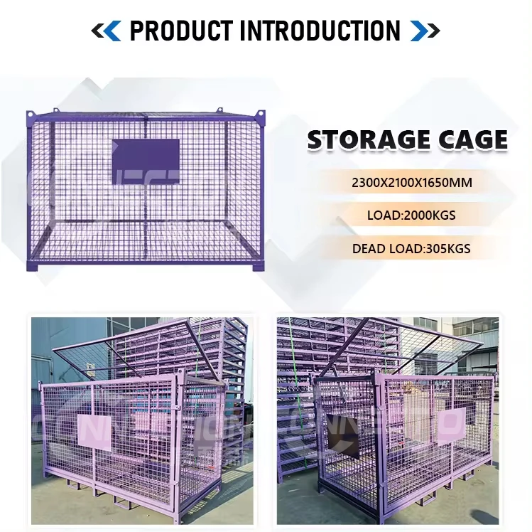 Industrial Logistics Metal Box Container Pallet Forklift