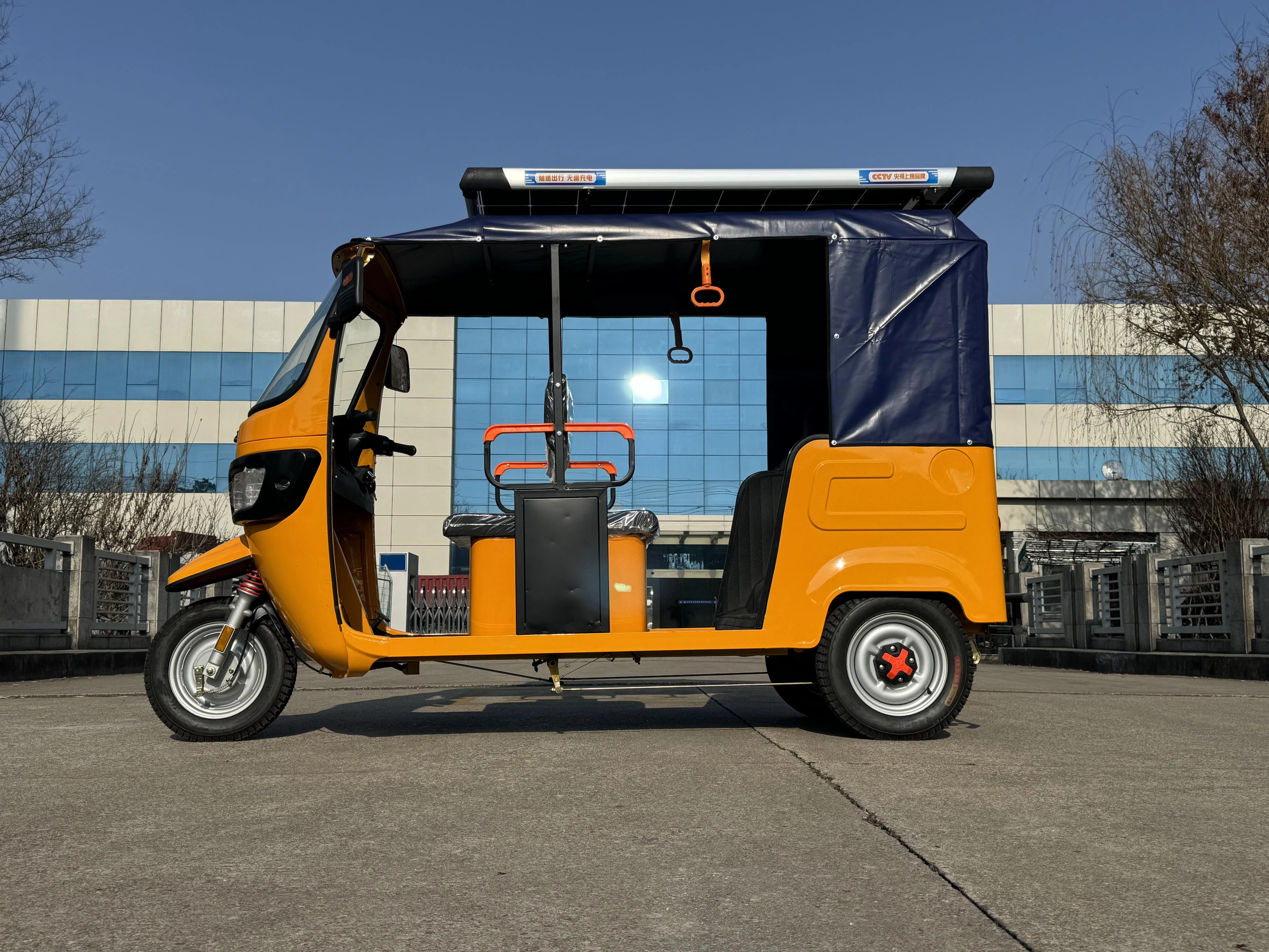 2025 New Bajaj Solar Tuk Tuk 1000W Motorized Adult Tricycle Electric ...