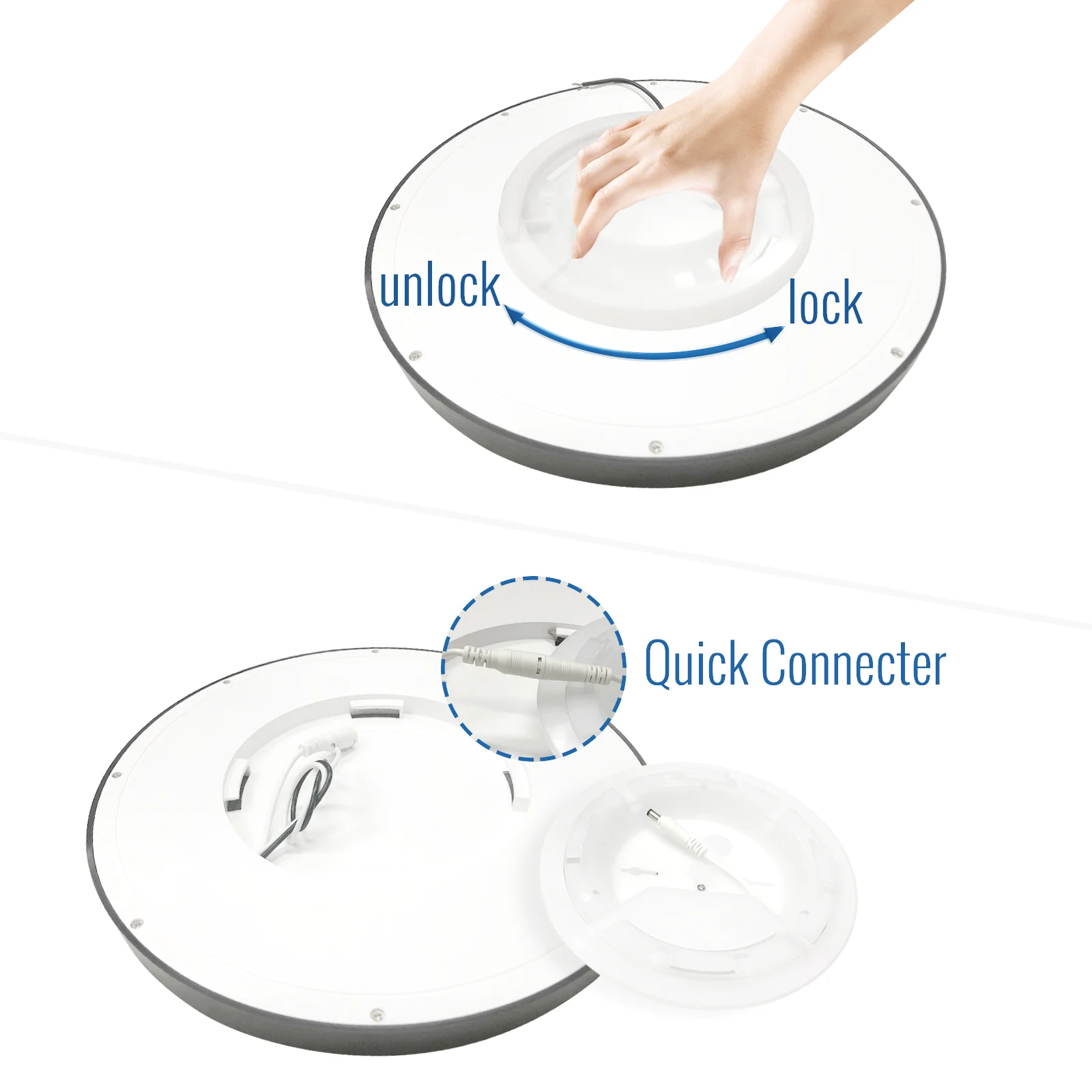 Worbest Flush Mount Remote Control Round Led Ceiling Light 12 Inch 20w ...