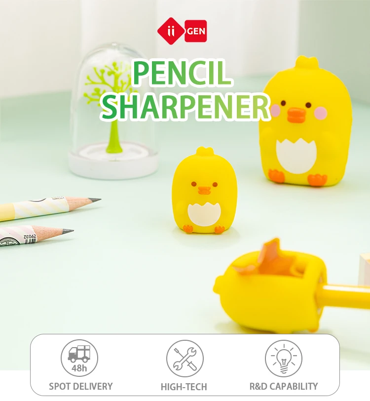 IIGEN Cartoon Duck Pencil Sharpener Student School Fun Sharpener for ...