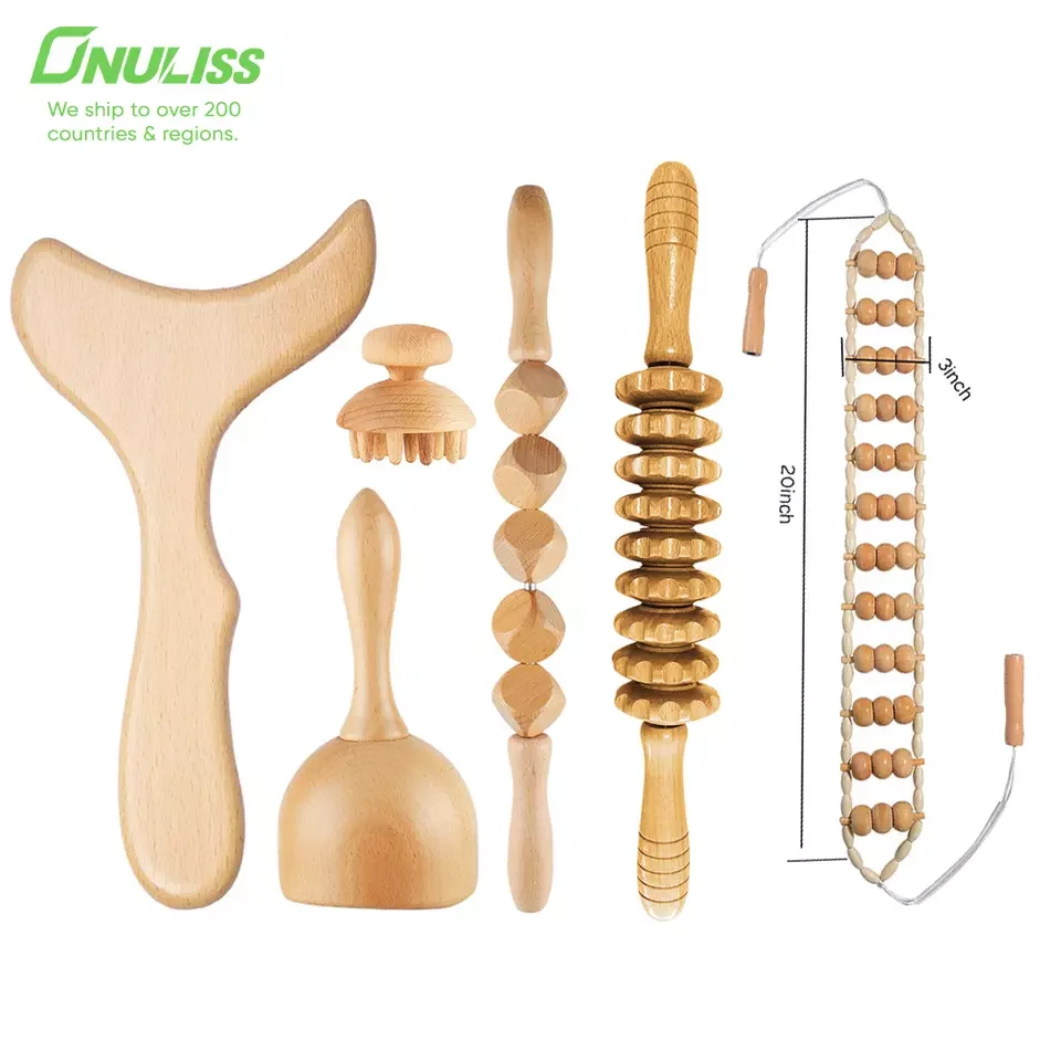 Hot Selling Columbian Cellulite Remover Wooden Massage Roller