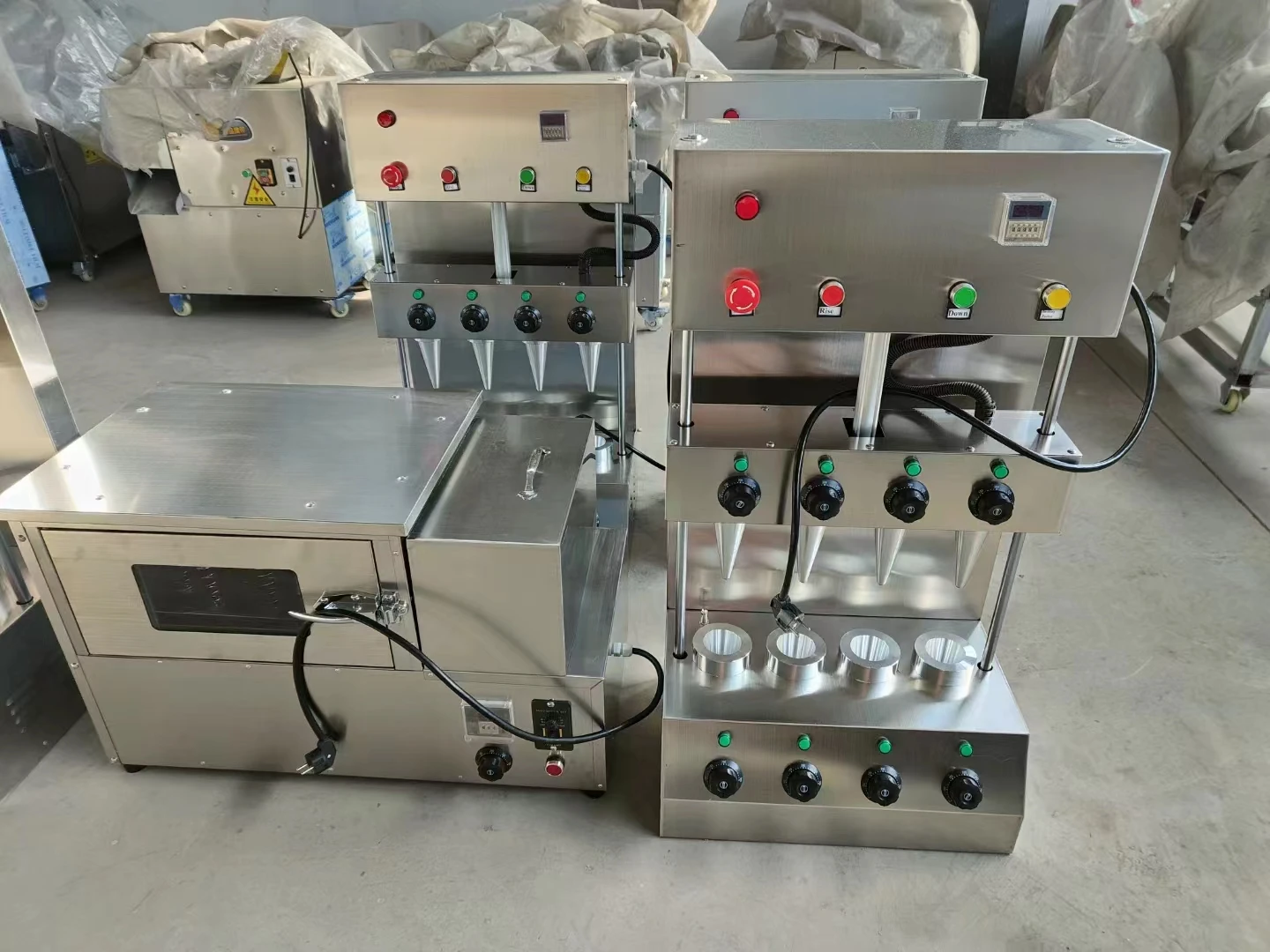 Pizza Cone Molding Machine Cheap Pizza Cone Machine/ Rotary Pizza Cone ...