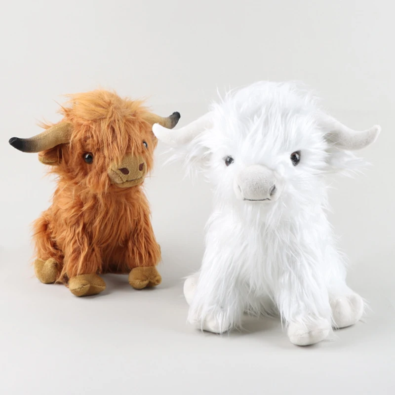 Simulation Highland Cattle Plushie - Perfect Gift Toy