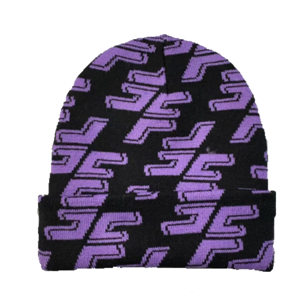 Custom Winter Warm Beanie Cap 100% Acrylic Jacquard Knitted Beanie Hat ...