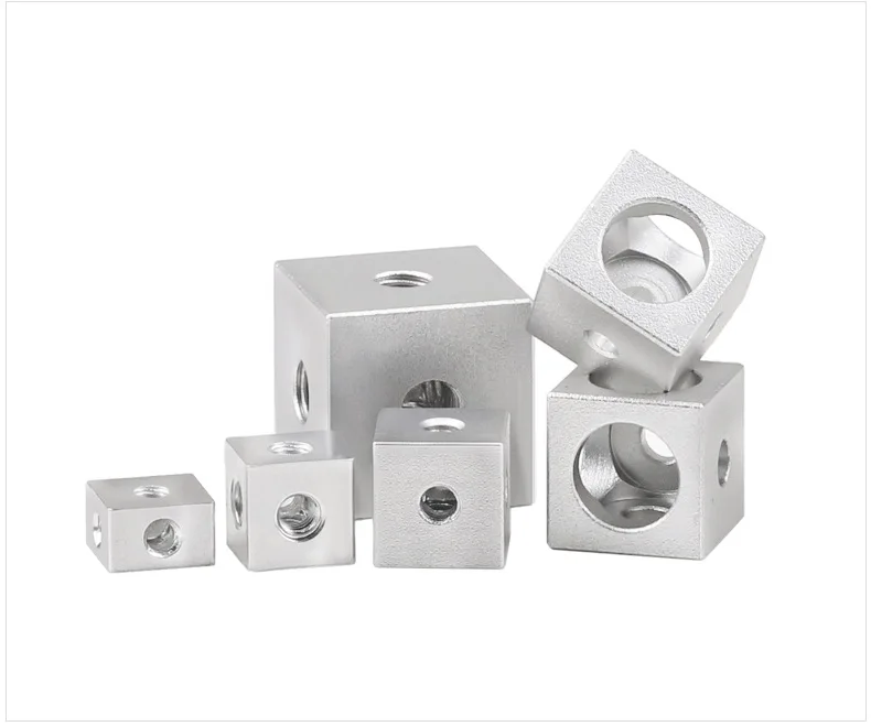 Silver Corner Bracket Aclidinium Cube For With Screws 6mm 3mm Slot ...