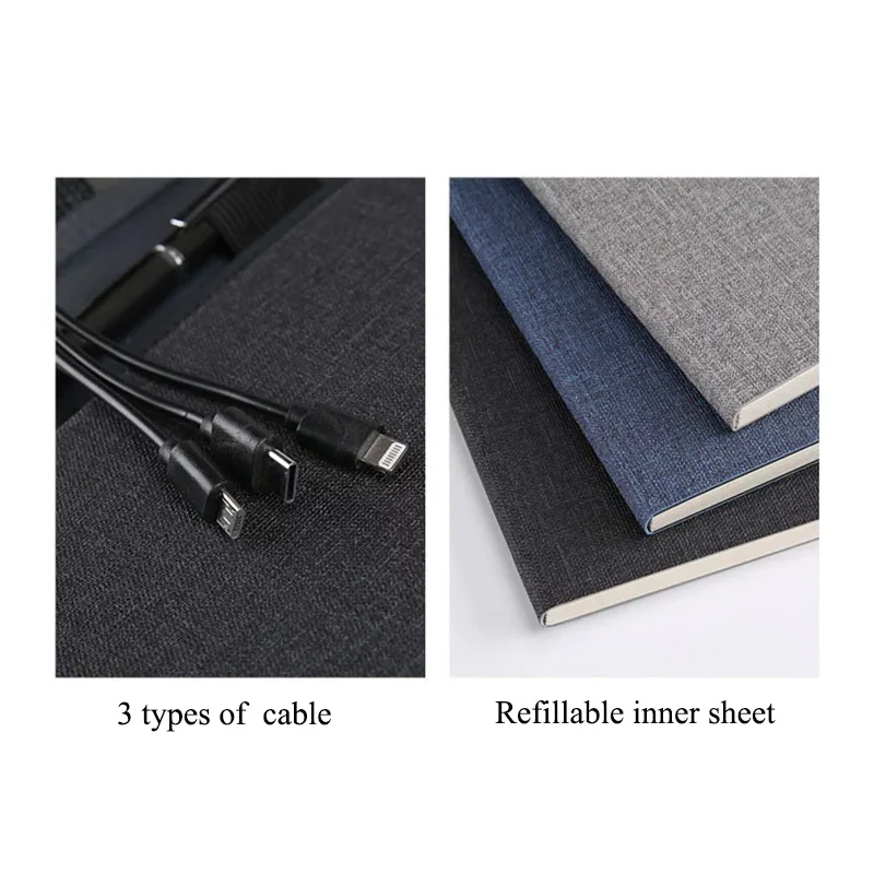 Multifunctional Notebook with Wireless Charging Powerbank - Smart ...