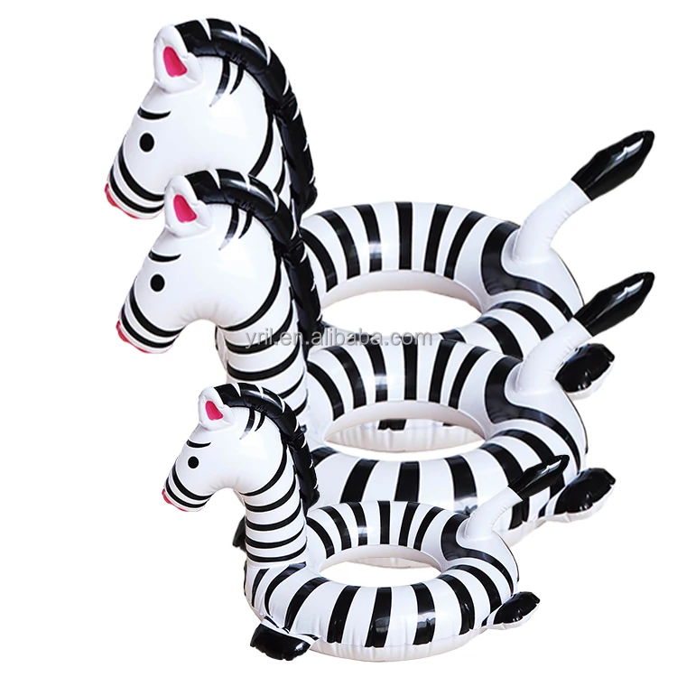 Infinity Fun Zebra Inflatable Swimming Tube Floating Water Pool Animal ...