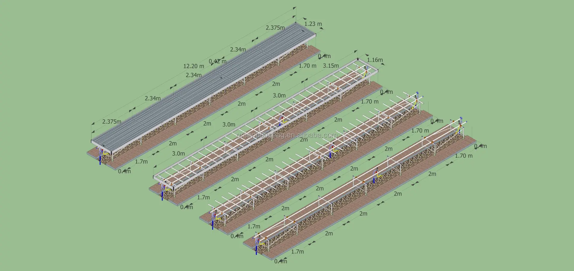 Indoor Vertical Growing Plants Table Grow Flood Drain Tray Hydroponic ...