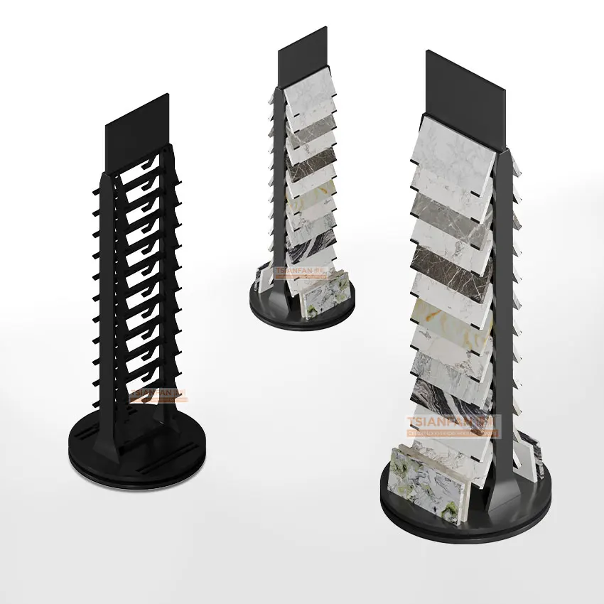 Tsianfan custom sintered stone slab tiles quartz display stand floor ...