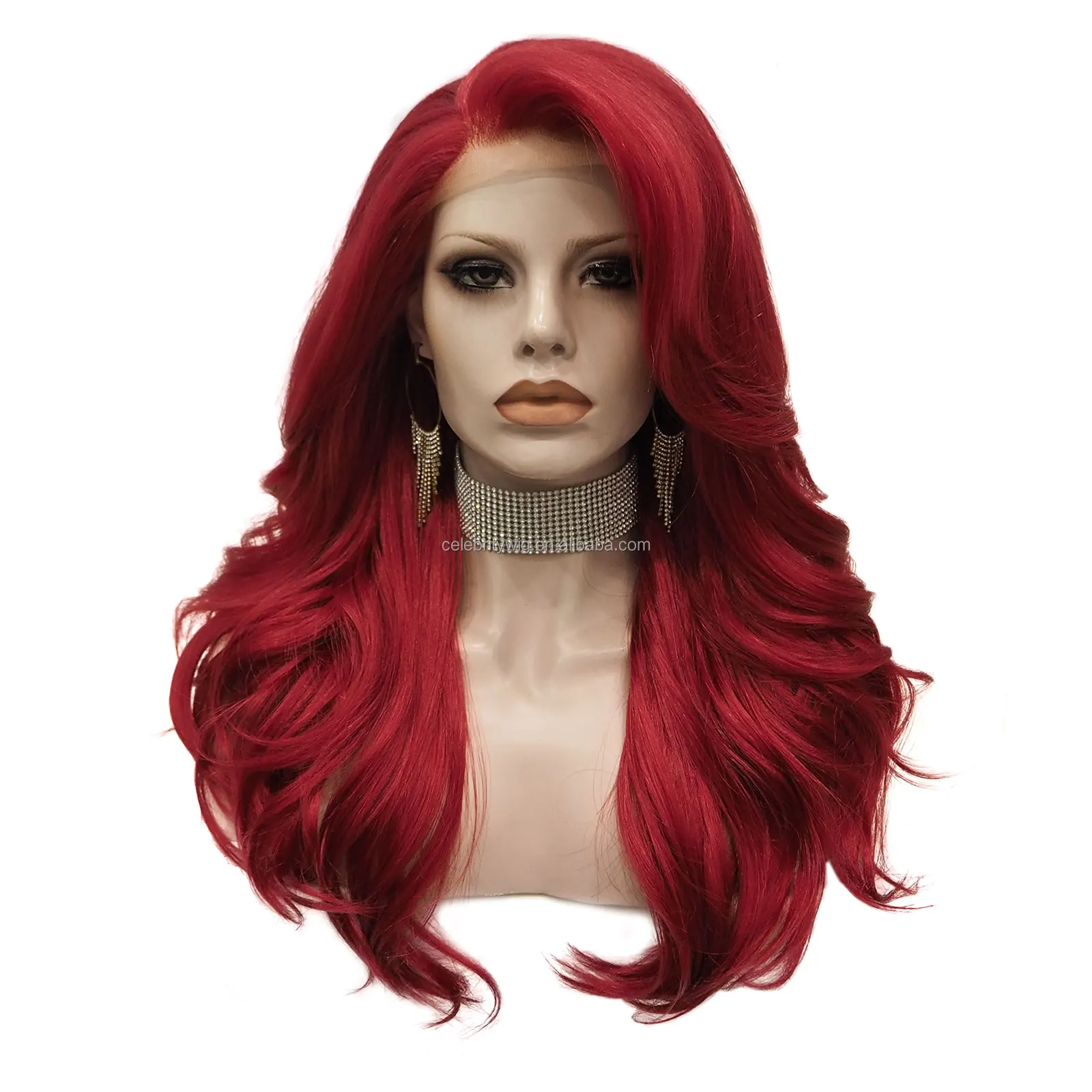 Celebrity Red Color Wave - Pre-Plucked Natural Hairline
