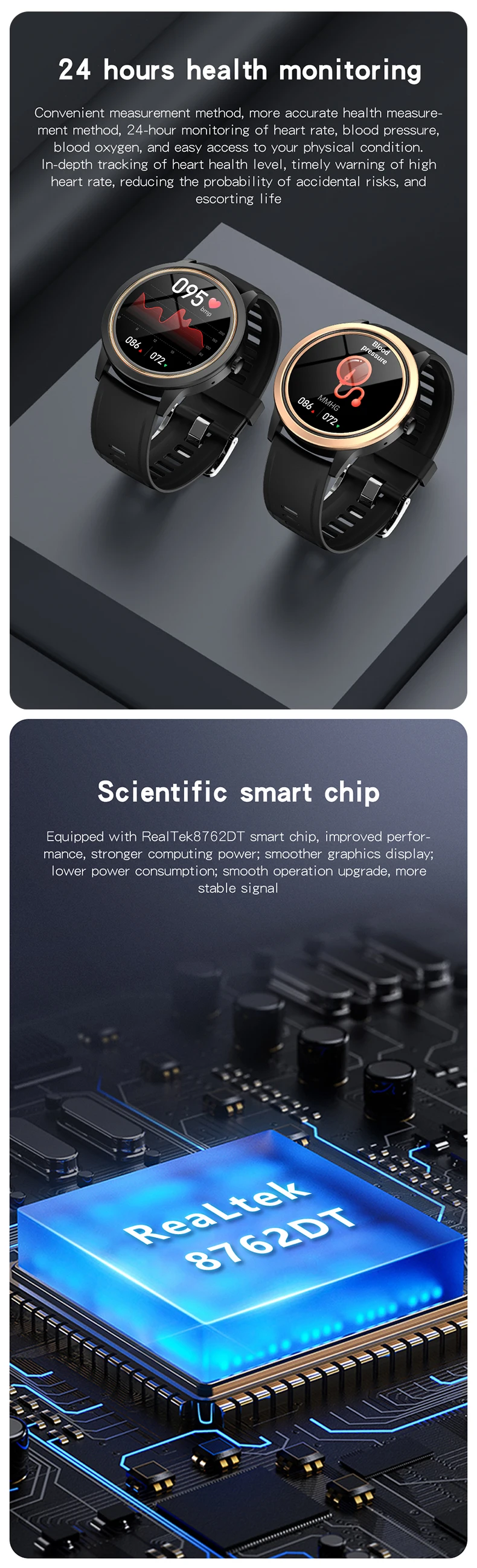 A60 Smart Watch Bt Call Hd Screen Voice Assistant Ui Modes 24h Heart ...