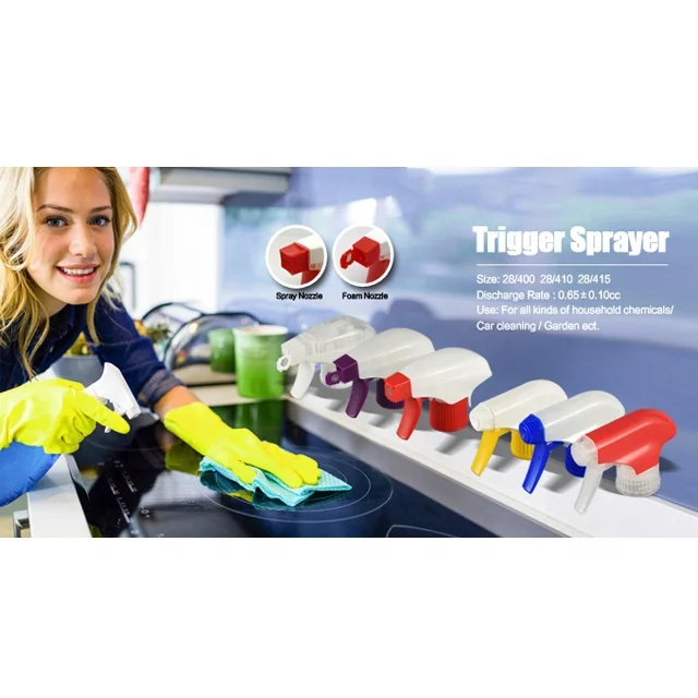 28/410 White Color 28mm 360 Degree Upside Down Plastic Trigger Sprayer ...