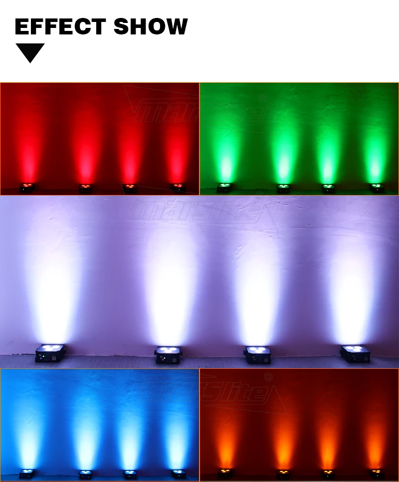 Marslite Uplights Battery Wireless 3*18W RGBWA+UV for Weddings