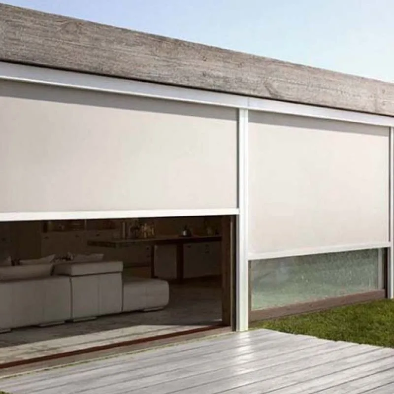 Motorized Outdoor Roller Pergola Blinds - Windproof & Stylish