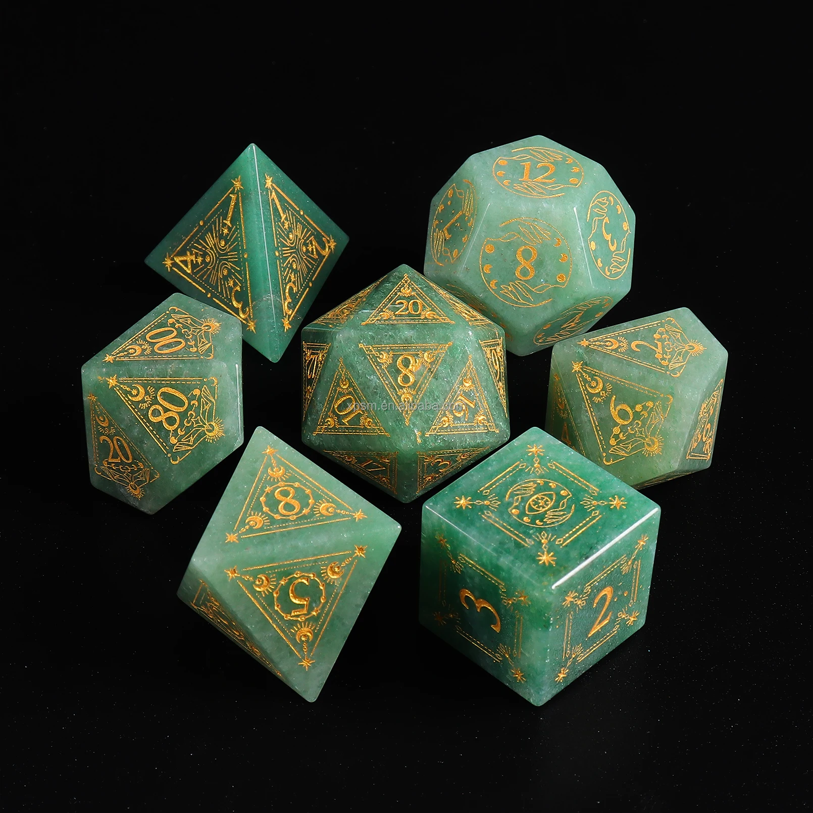 Wholesale DND Handmade Dice D&D Gemstone Polyhedral Natural Stone Dice ...