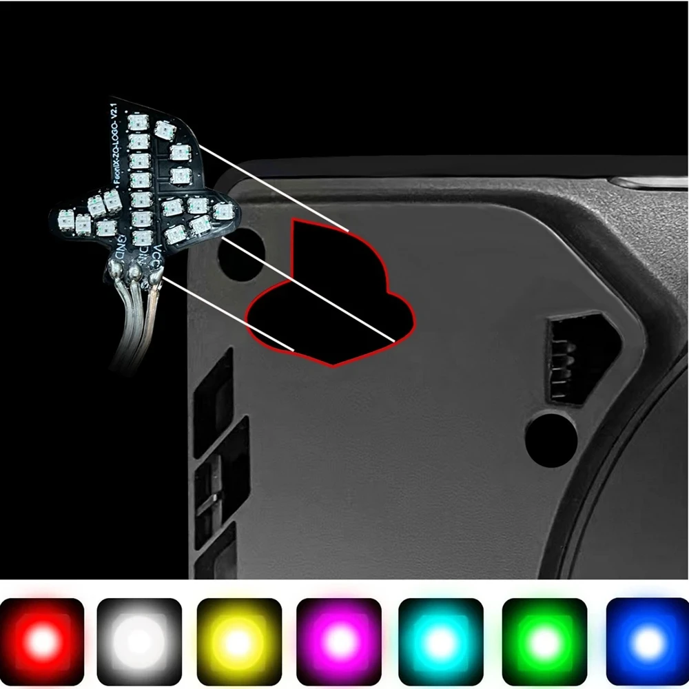 PS5 Slim RGB LED Logo Light - DIY Decoration & Sync Music
