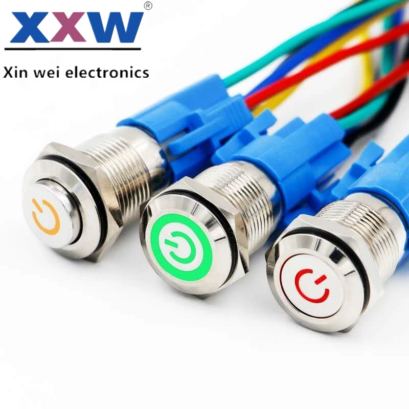 8mm 10mm 12mm 16mm 19mm 22mm 25mm 28mm 30mm Push Button Switch Latching ...