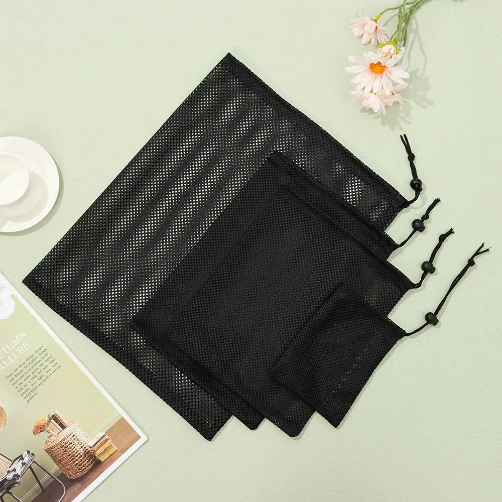 Custom Logo Polyester Net Packing Small Nylon Mesh Pouch Drawstring ...