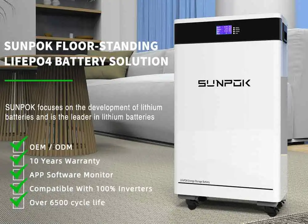 SUNPOK Lifepo4 Solar Battery 51.2V 200AH 300AH 10KWH 15KWH Lithium Ion ...