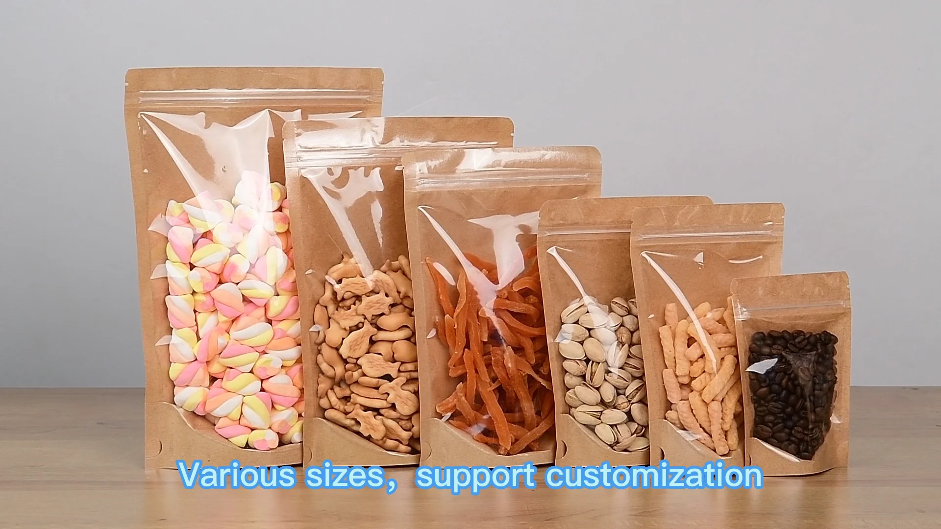 Hot Selling Pe Self-sealing Front Transparent Stand Up Pouch Zipper ...