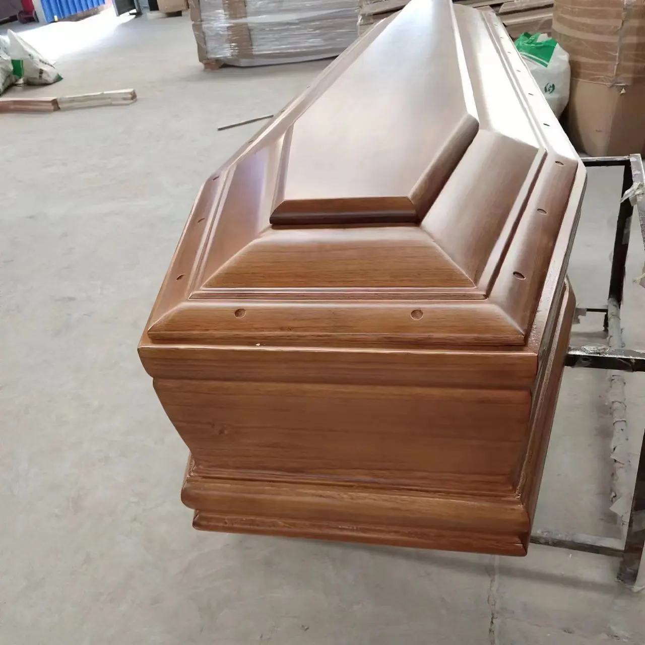 Custom Coffin European Style Cheap Wood Solid Paulownia Coffin For ...
