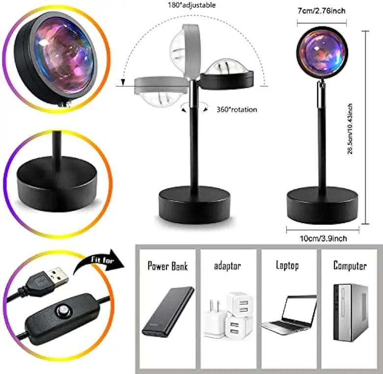 Chaoliu Modern Photography Sunset Lamp Led Color Projection Night Light ...