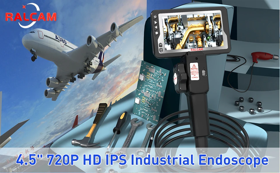 2024 F405b High Quality Hd Borescope With 4.3inch Full Hd Screen Turn ...