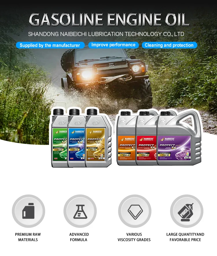 Factory Wholesale High Temperature Stable 10W40 Synthetic Gasoline ...