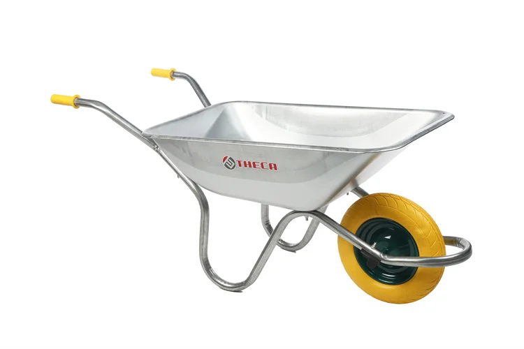 Eco Garden Galvanized Pneumatic Wheel Wheelbarrow 90 L Capacity Europe ...