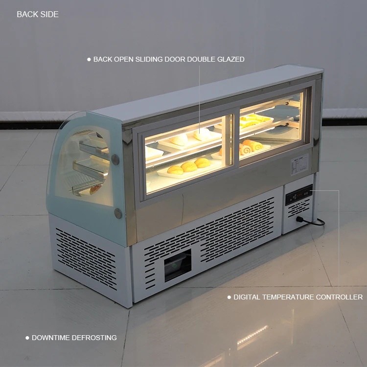 Pastry Bakery Bread Display Fridge - Table Top Cake Showcase