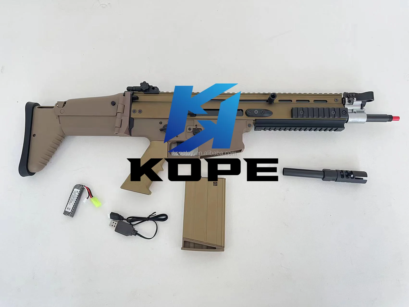 Kopetoy Mk Scar-l Chip Assault Rifle Metal Gear Toy Guns Gel Blaster ...