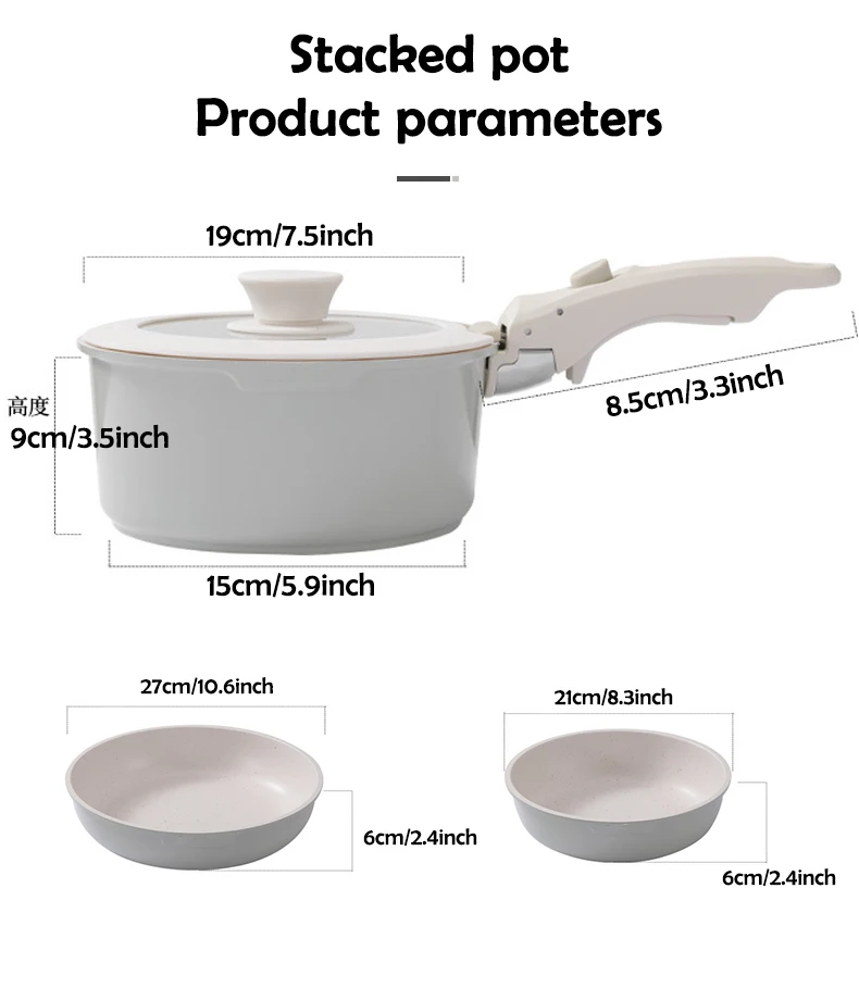 Non Stick Ceramic Coating Fry Pan and Sauce Pan Set