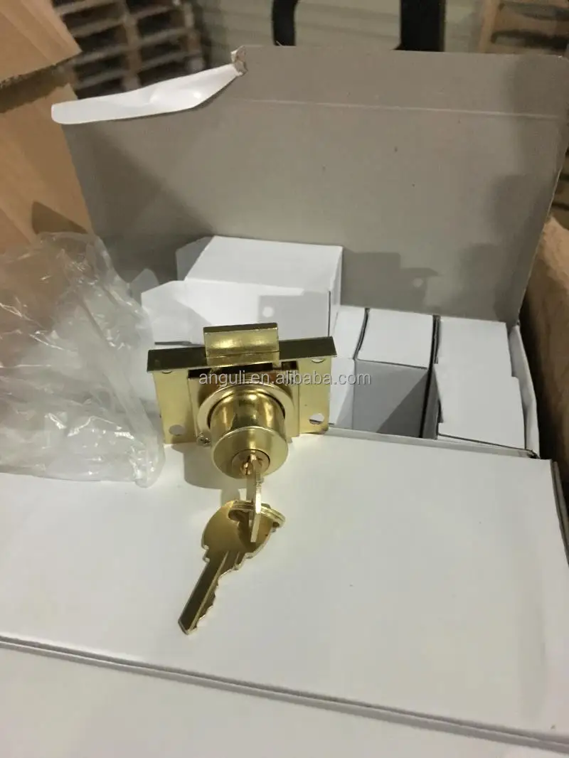 Iron Material Gold Color 808 Drawer Lock - Secure & Stylish