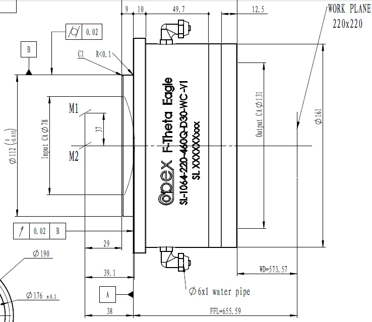 Hot Selling 1064nm F-theta Scan Lens Sl-1064-220-460q-d30-wc For Laser ...