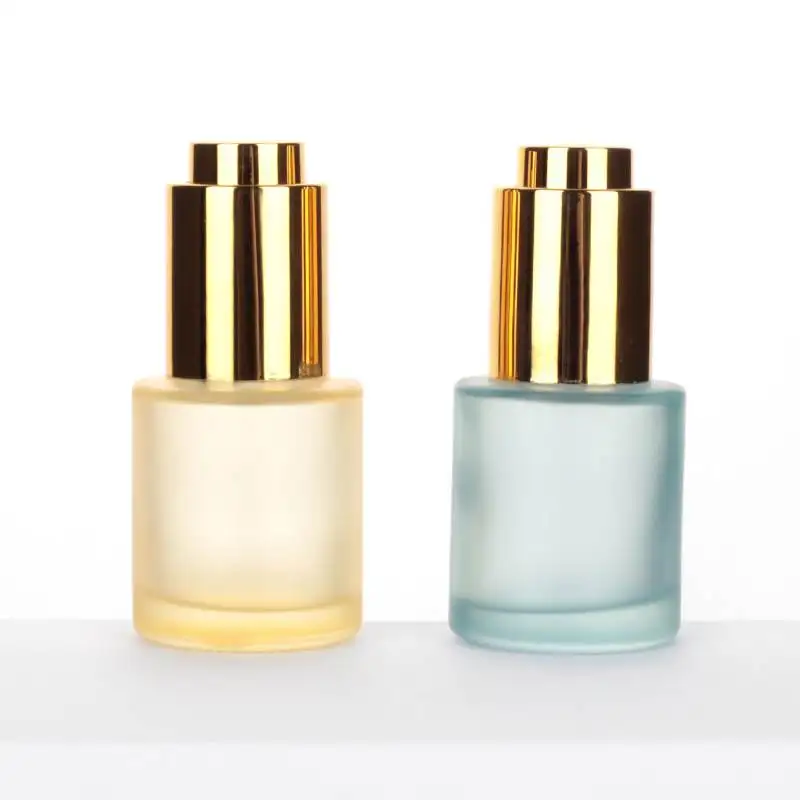 20ml Liquid Push Button Glass Dropper Bottle for Cosmetics