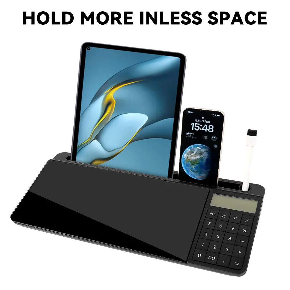Black Dry Erase Computer Desk Pad Whiteboard Note Board Led Lighting ...