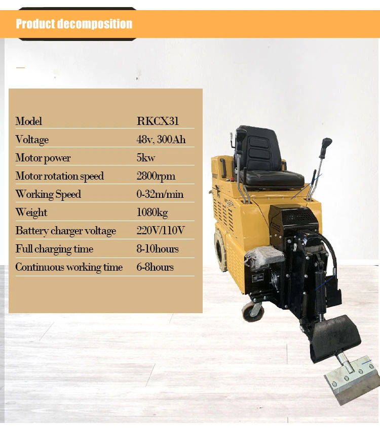 PVC Tile Wood Floor Removal Machine for Construction Industries ...