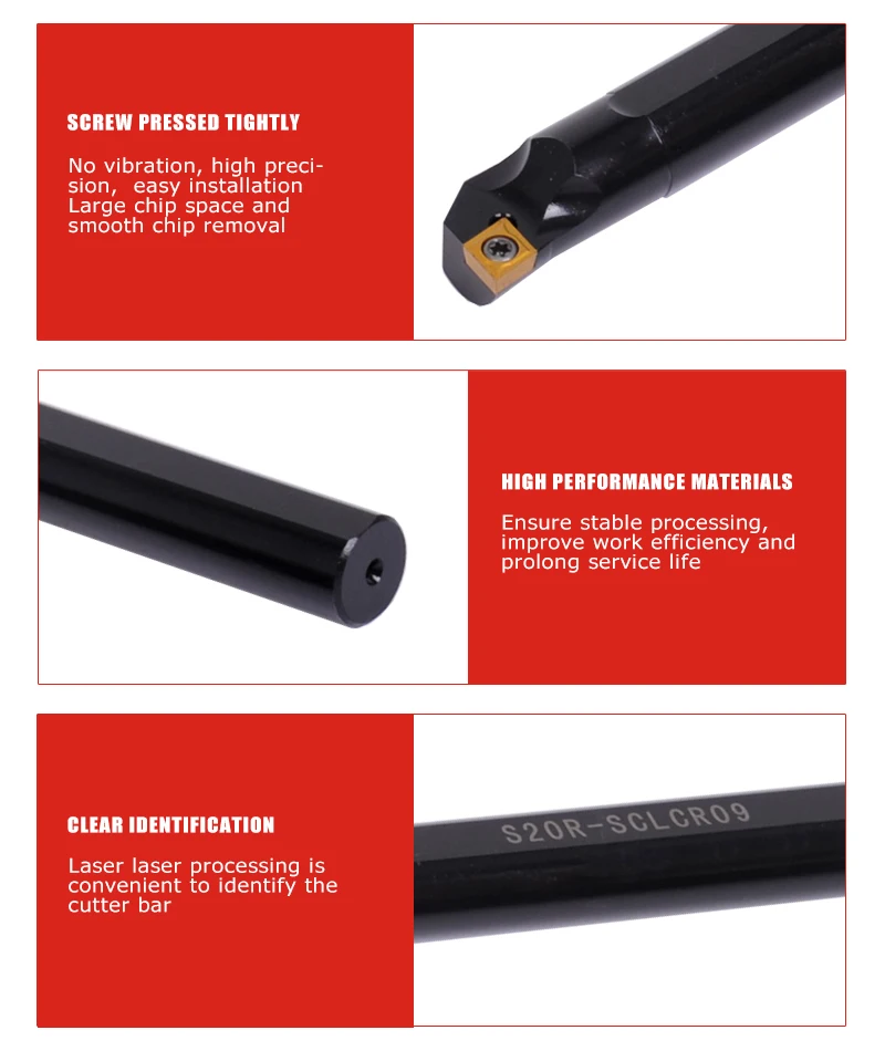 S12m-sclcr06cnc Internal Turning Tool Holders 95 Degree Boring Bar For Ccmt Inserts - Buy S12m ...