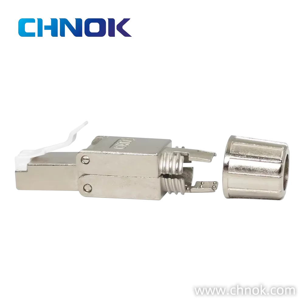 RJ45 Cat7 8P8C 90 Degree Toolless Keystone Jack STP Cat6 Networking ...