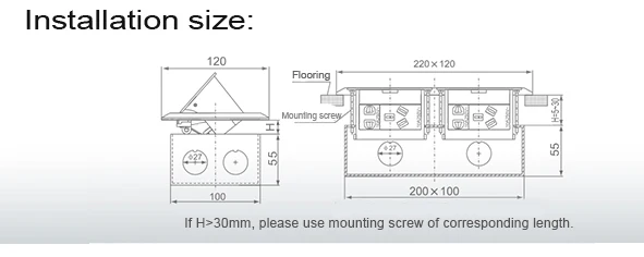 IP40 Pop up Floor Socket 2 Gang 13A - Reliable Electrical Outlet